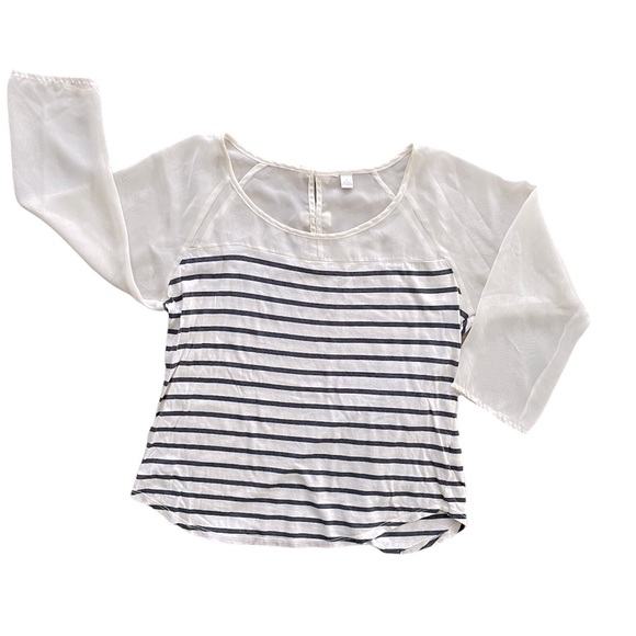 LC Lauren Conrad | Tops | Lauren Conrad Sheer Nautical Top | Poshmark